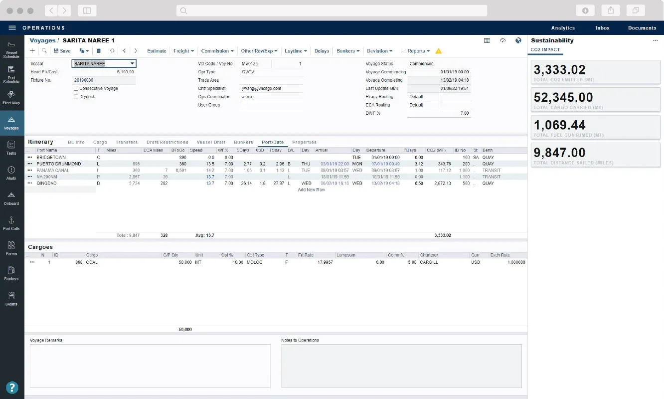 Automated Voyage Reporting - Digital Noon Reports & Voyage Forms