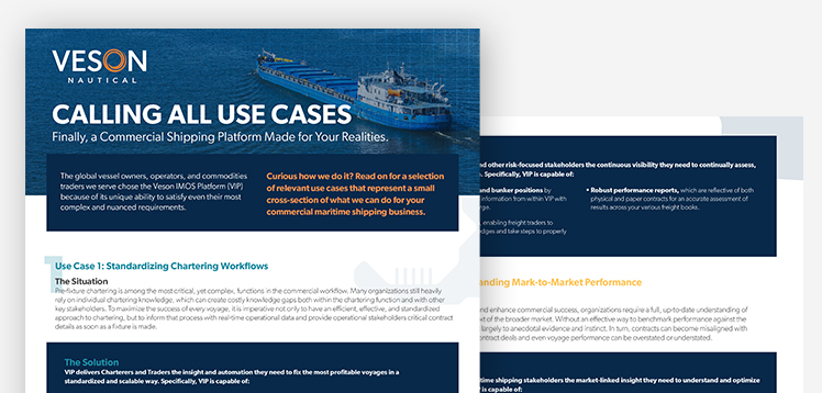 Calling All Maritime Shipping Use Cases - Veson Nautical