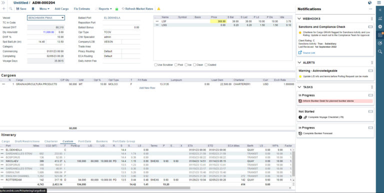 VIP Voyage Estimator Webhooks - Veson Nautical