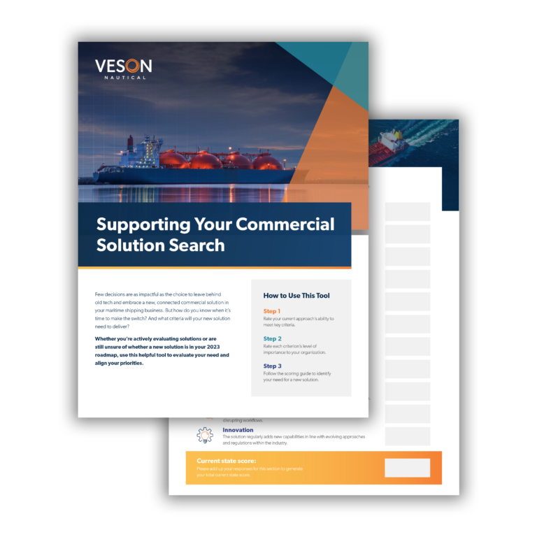 Supporting Your Commercial Solution Search Tool - Veson Nautical