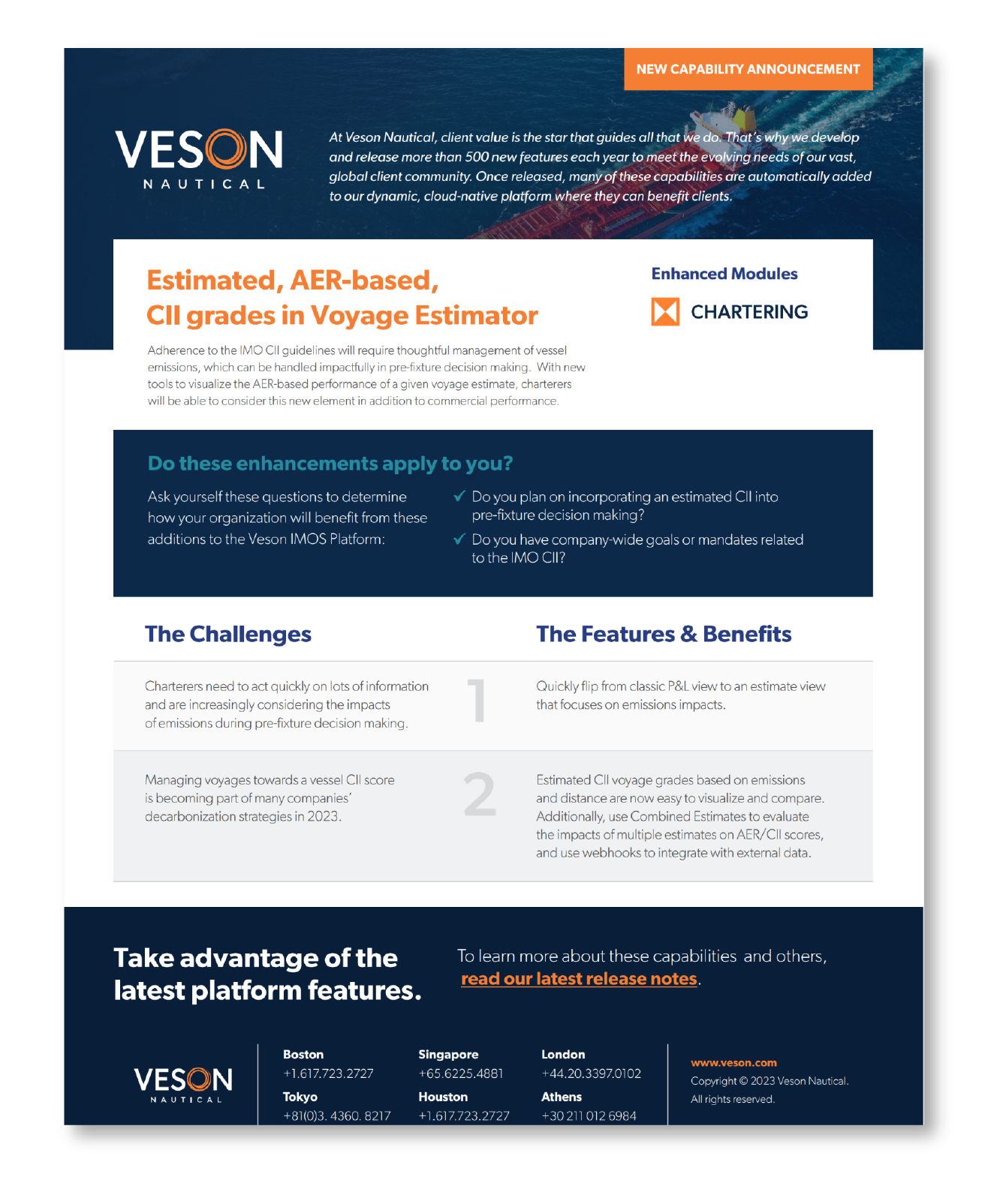 IMOS Estimated CII Chartering Capability Spotlight - Veson Nautical
