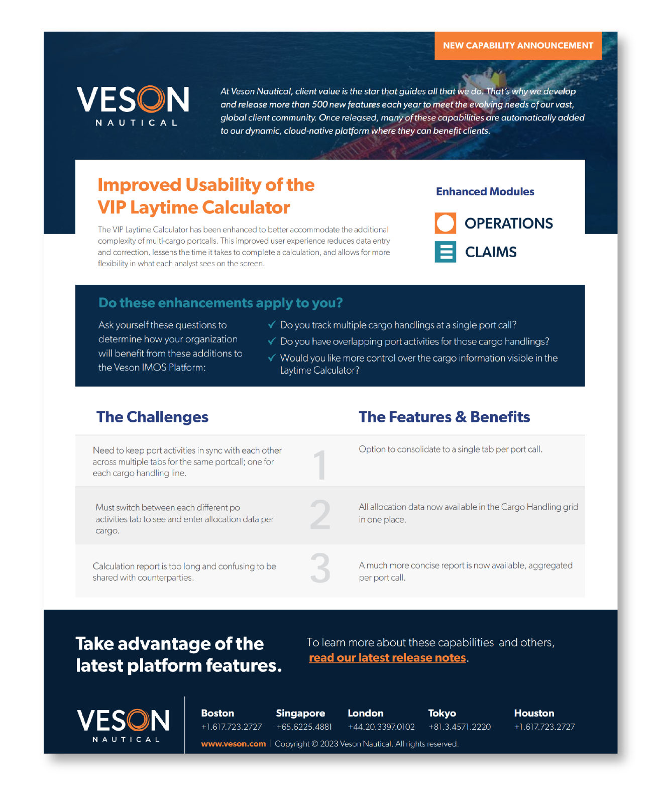 IMOS Laytime Usability Capability Spotlight - Veson Nautical
