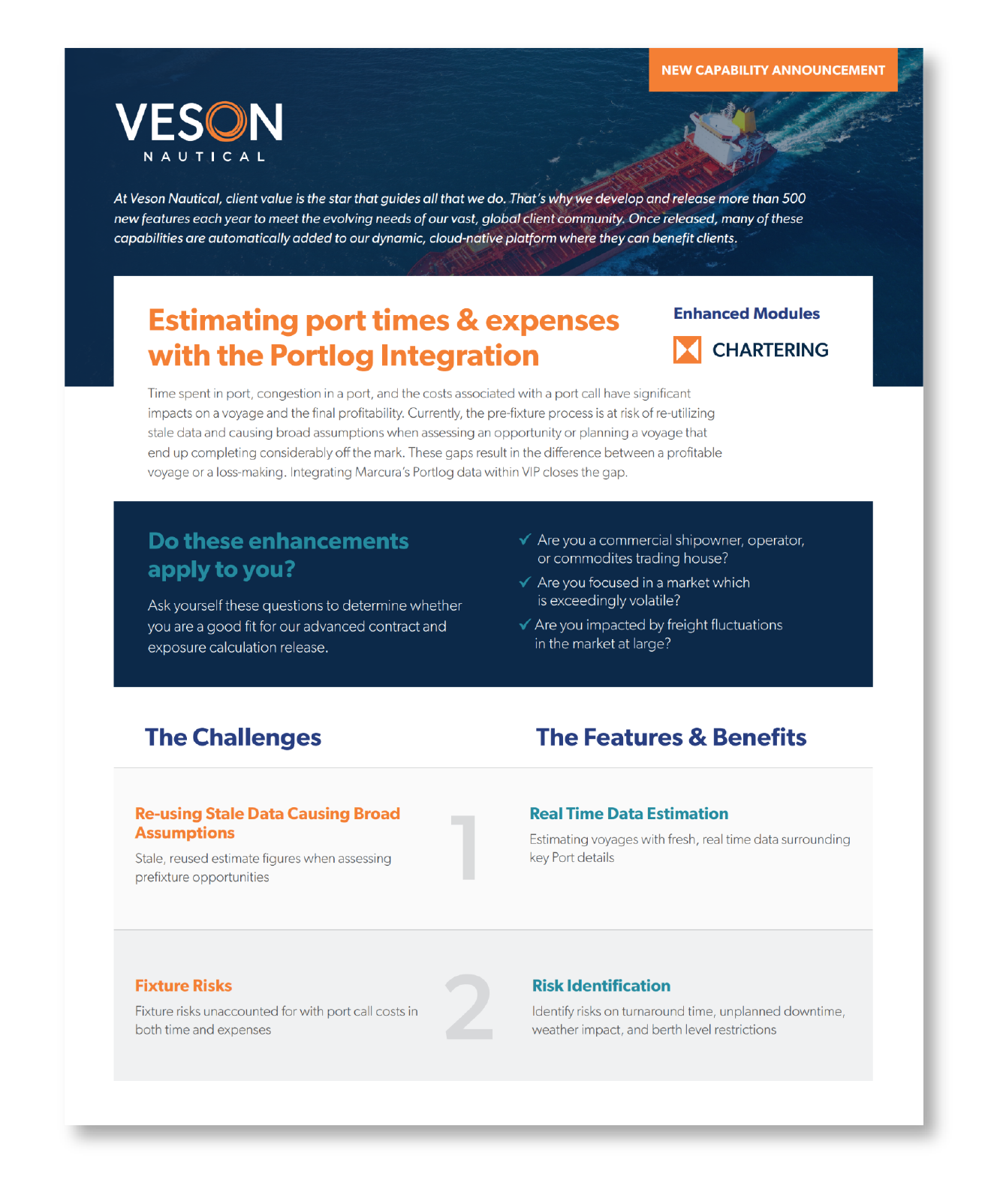 IMOS PortLog Integration Capability Spotlight - Veson Nautical