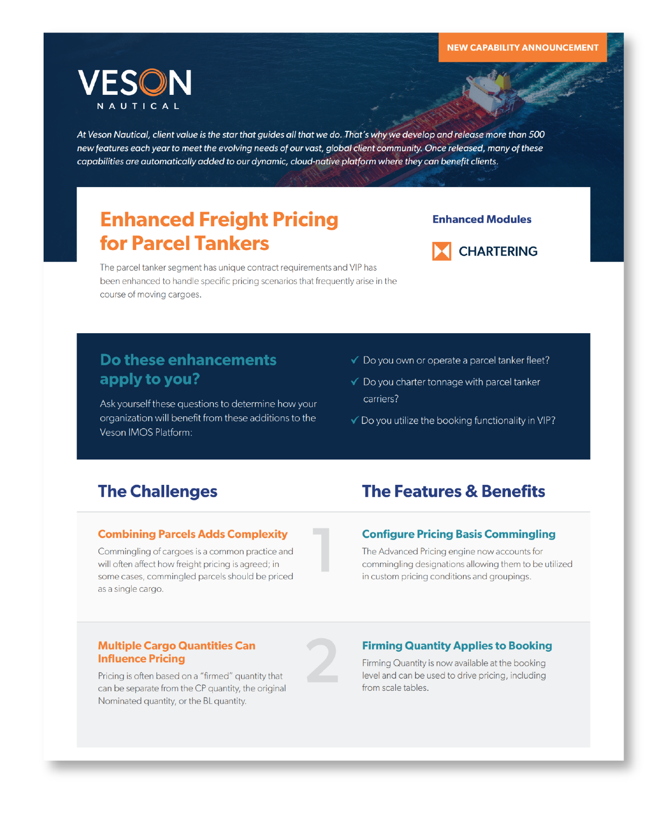 IMOS Release Chemical Tanker Capability Spotlight - Veson Nautical