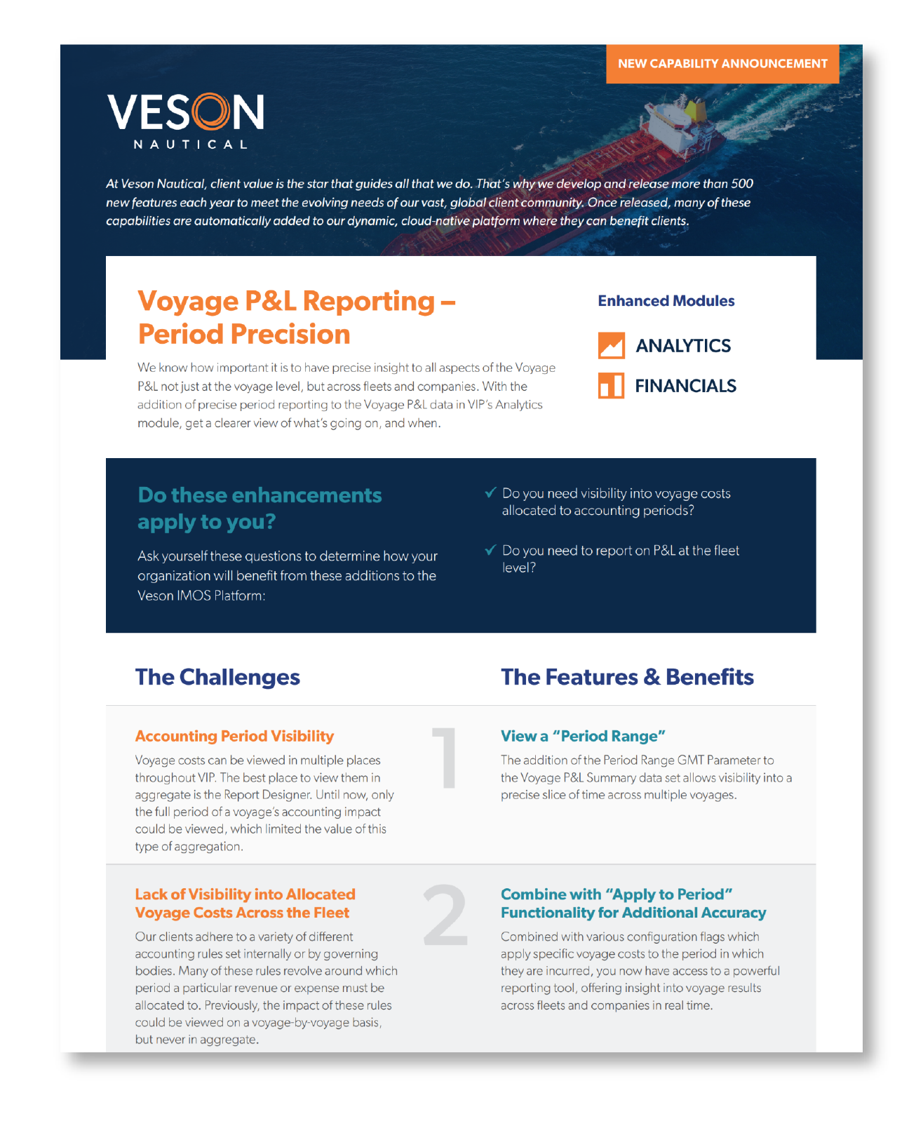 IMOS Release Voyage P&L Capability Spotlight - Veson Nautical