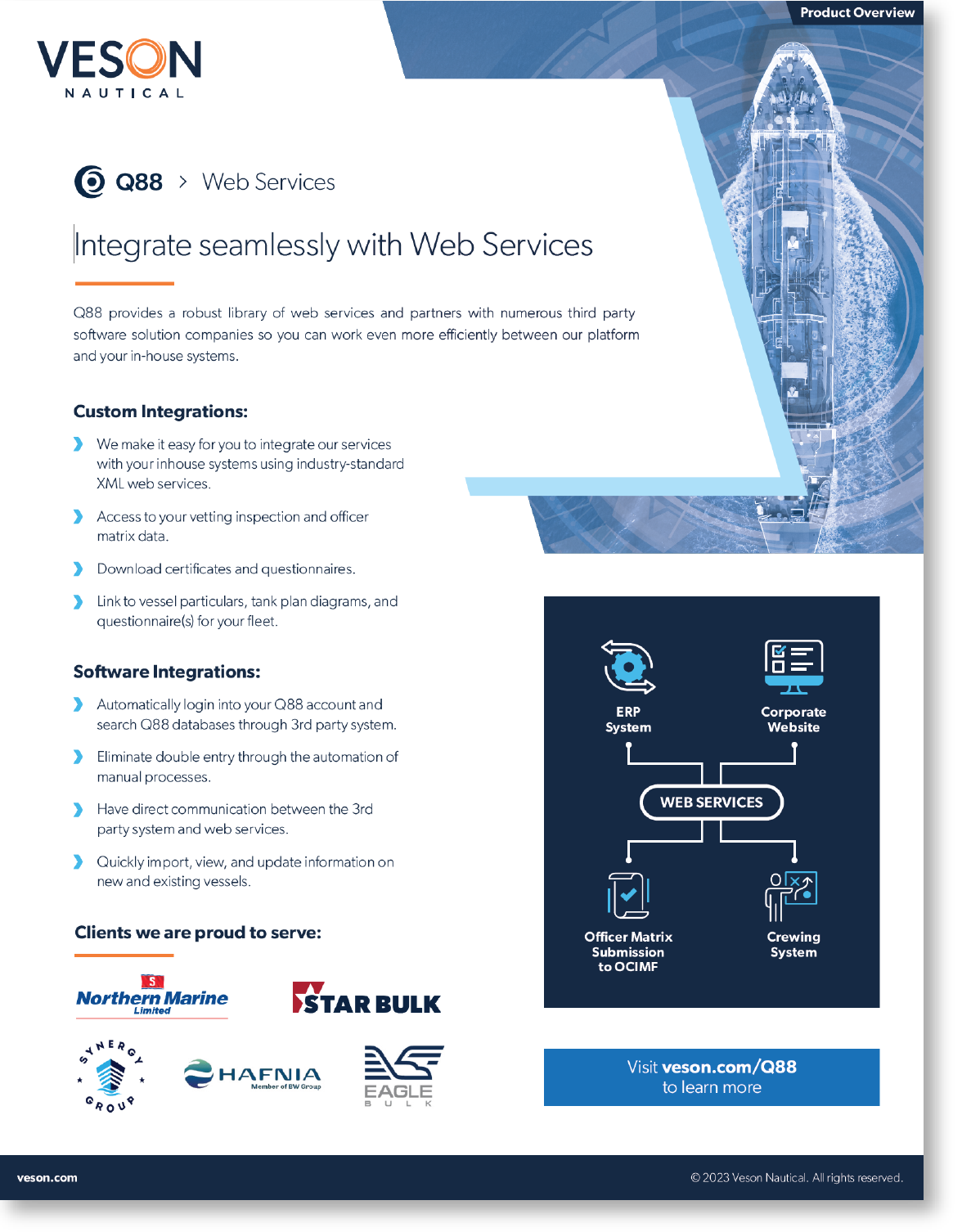 Q88 Web Services Product Overview - Veson Nautical