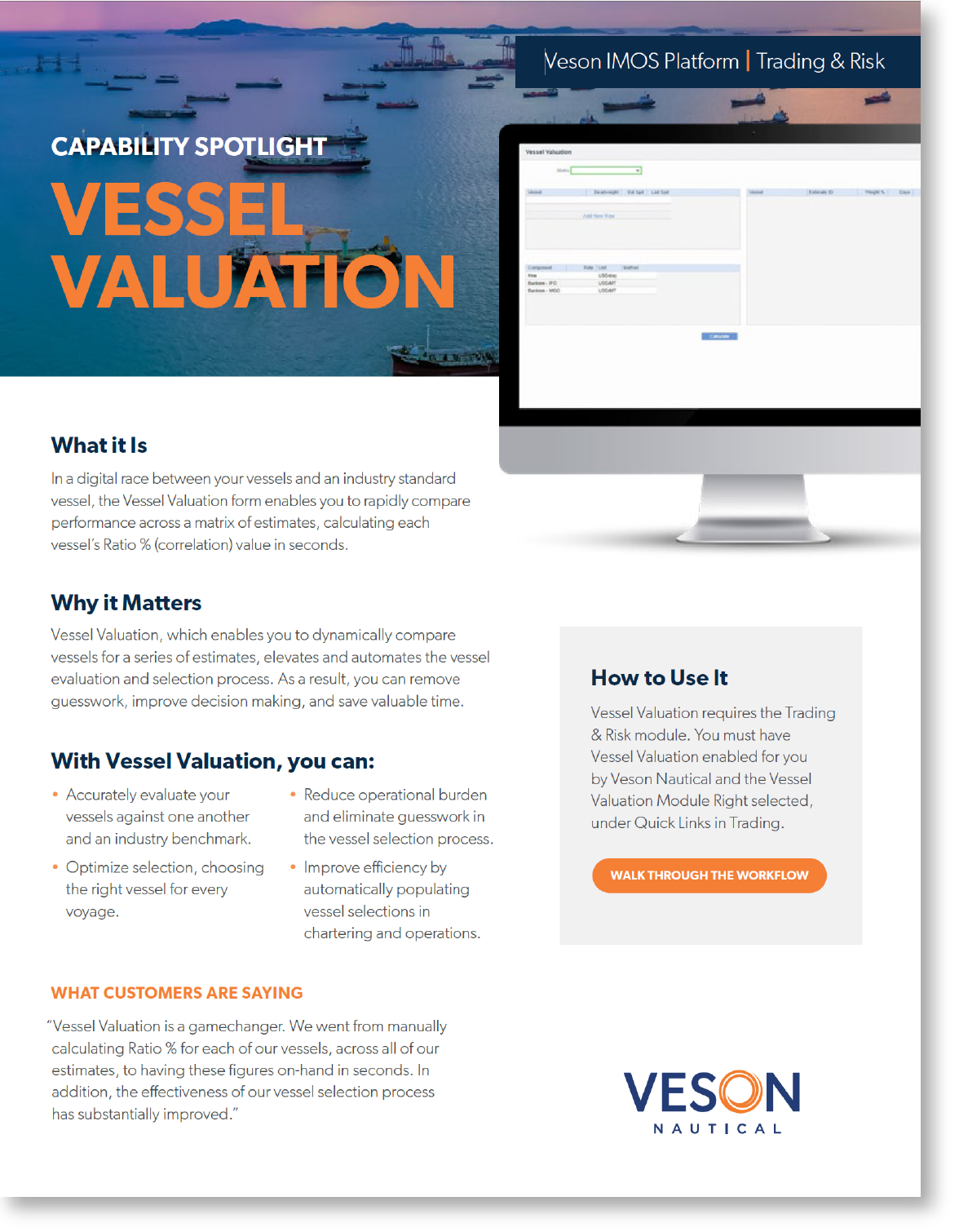 IMOS Vessel Valuation Capability Spotlight - Veson Nautical