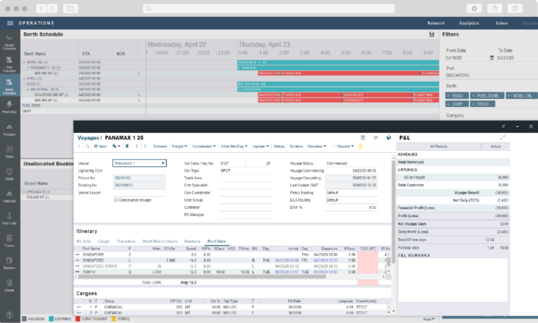 Veson Berth Scheduling & Berth Planning Software