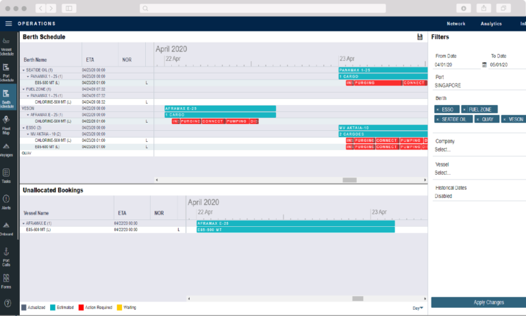 Berth Scheduling & Planning | Veson Nautical