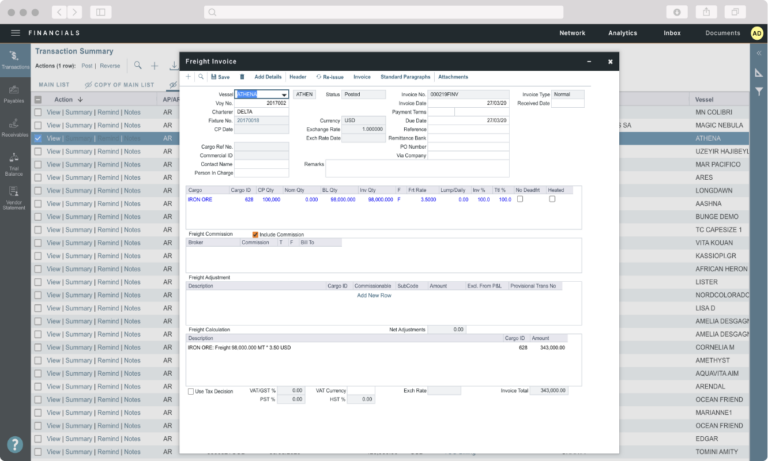Commercial Software for Voyage Accounting & Finance | Veson Nautical