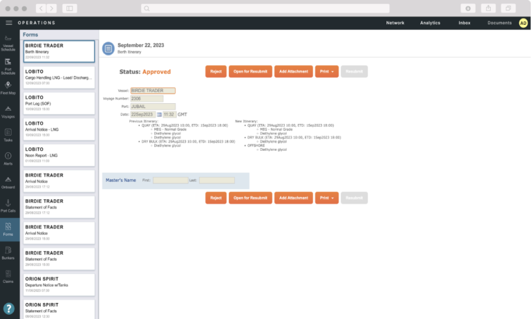 Automated Voyage Reporting - Digital Noon Reports & Voyage Forms