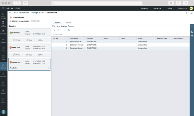 Automated Voyage Reporting - Digital Noon Reports & Voyage Forms