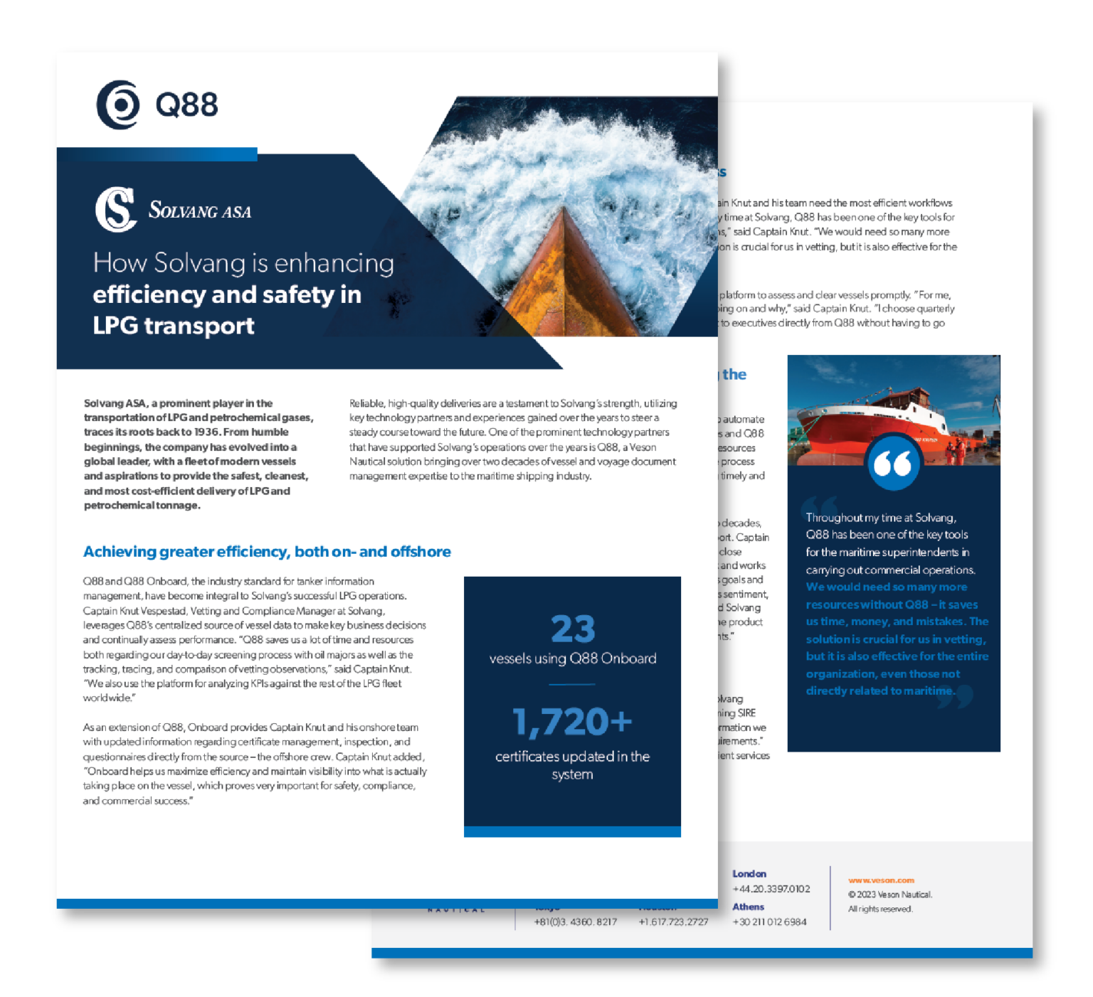 Q88 Case Study: Solvang - Veson Nautical